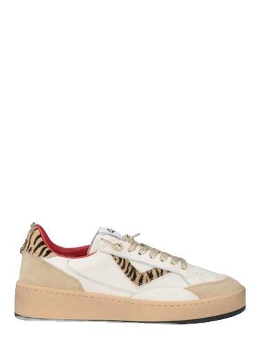 4B12 Leather And Suede Low-top Sneakers - White