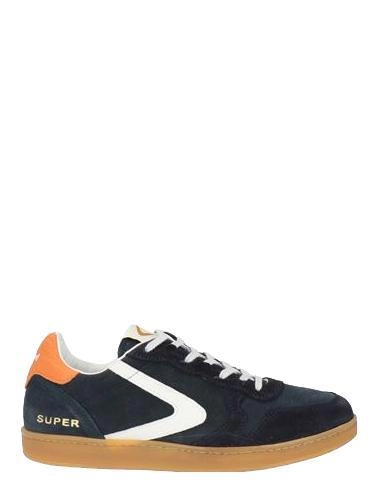 VALSPORT Leather Suede Low-top Sneakers - Navy