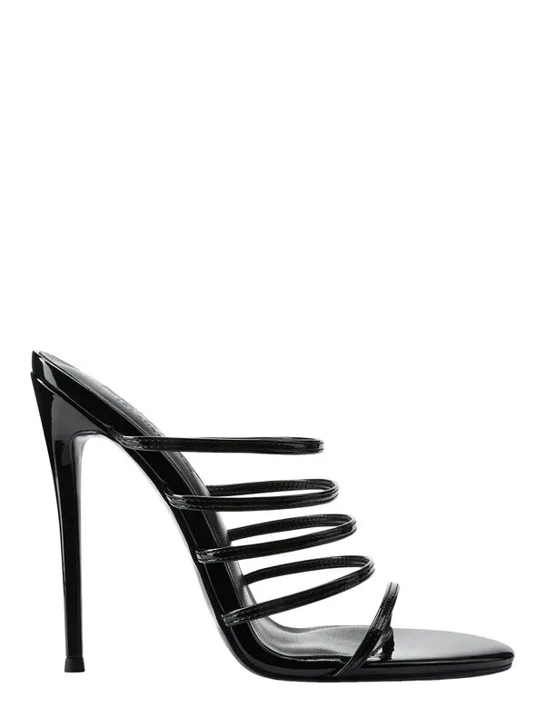 Femme La Kalós Slipper Patent Stiletto Heel - Black