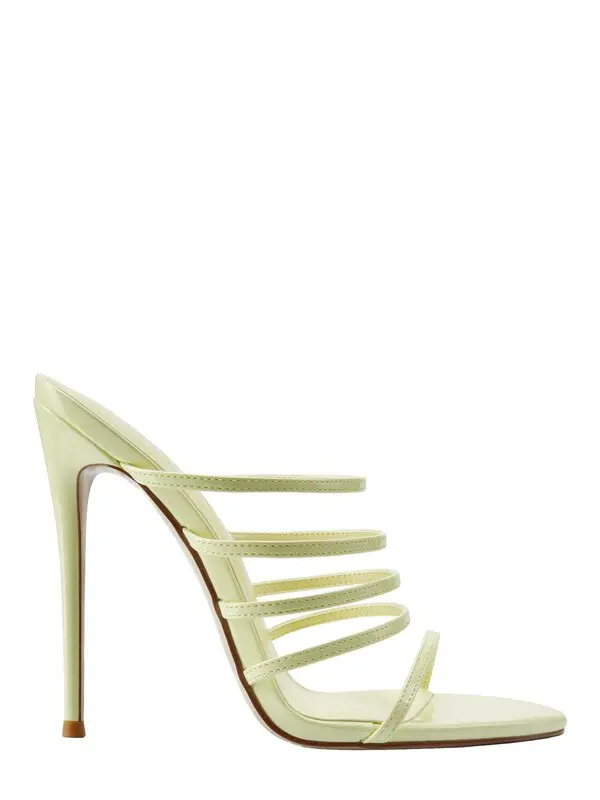 Femme La Kalós Patent Stiletto Mule - Yellow