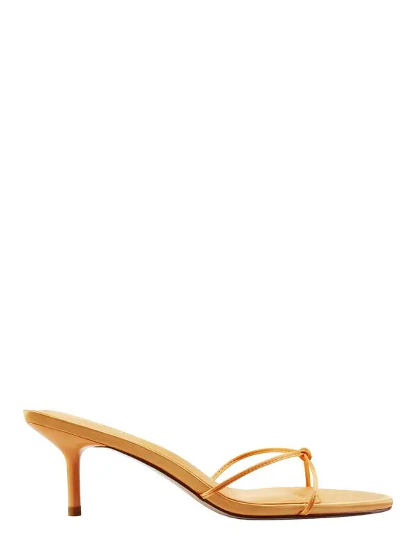 Femme La Maeve Slipper Kitten Heel Mule - Orange
