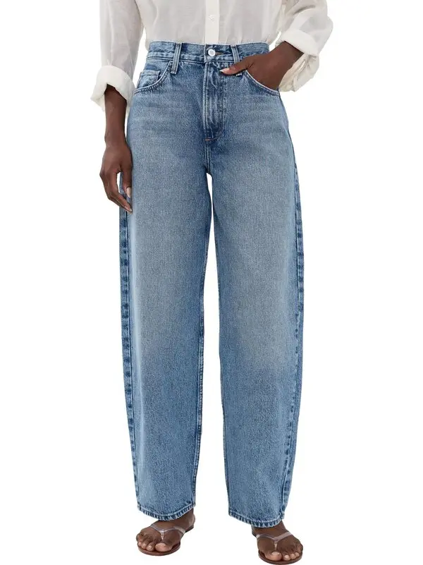 FAVORITE DAUGHTER The Mercer Easy Barely Barrel Jeans - Dublin