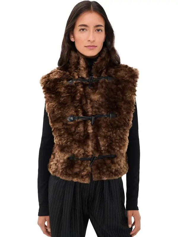 Isabel Marant Étoile Faux Fur Jocya Vest - Brown