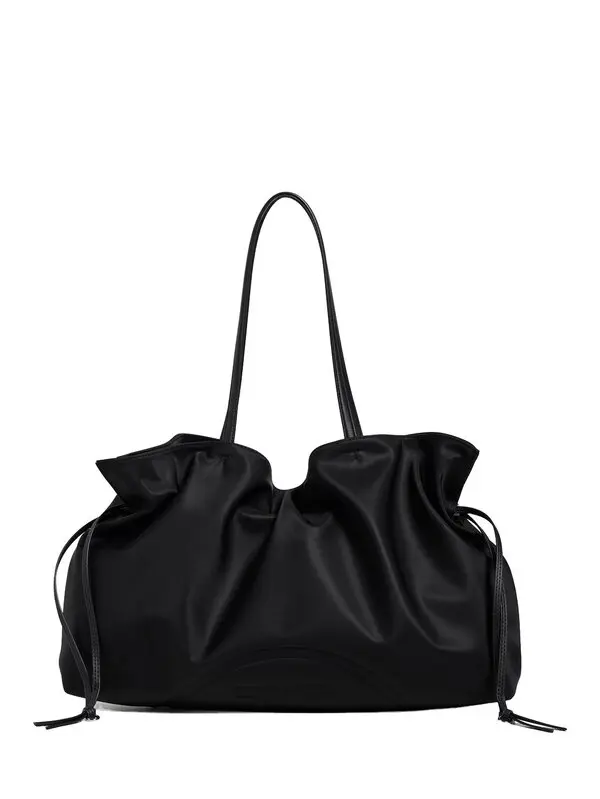 Tory Burch Ella Nylon Drawstring Tote - Black