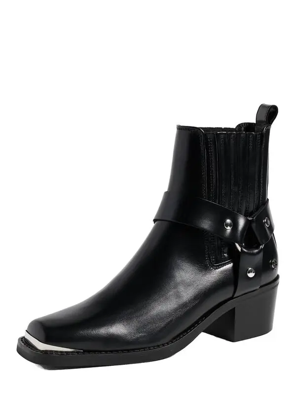 ANINE BING Mid Biker Boots - Black