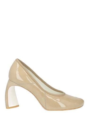 Tory Burch Patent Leather Open-toe Pumps - Beige