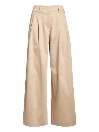 Peserico Lyocell Cotton Blend Wide-leg Pants - Beige