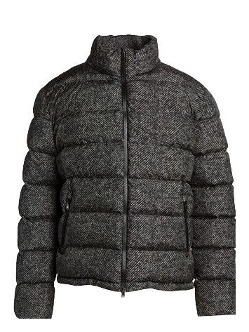 Herno Herringbone Quilted Puffer Jacket - Black