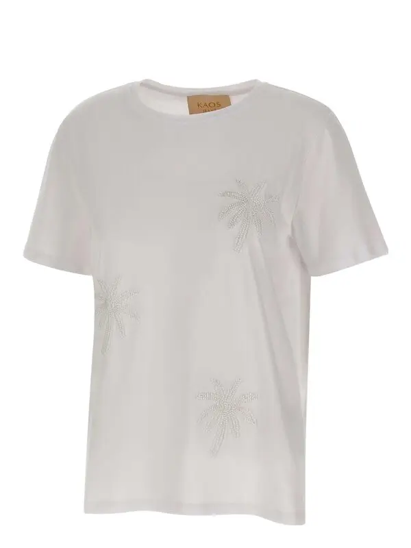 KAOS Embroidered Palm Relaxed T-shirt - White