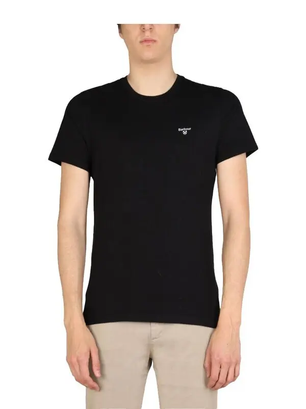 Barbour Logo Embroidered T-shirt - Black