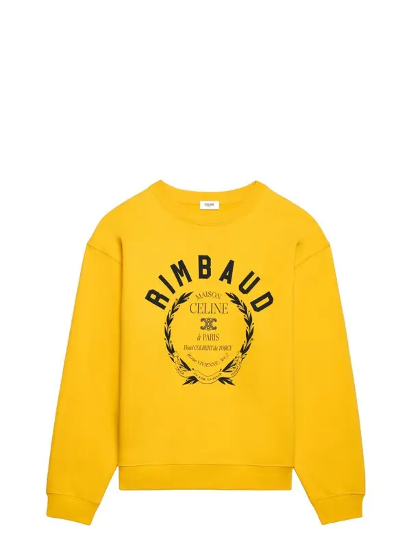 Celine Sweatshirt In Cotton Fleece - Yellow