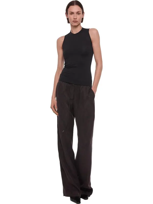 Helmut Lang Asymmetric Cutout Tank - Black