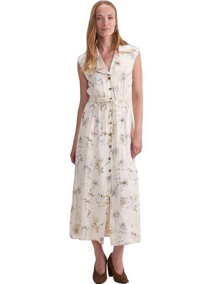 SPORTSCRAFT Yara Sleeveless Collared Maxi Dress - Multi White
