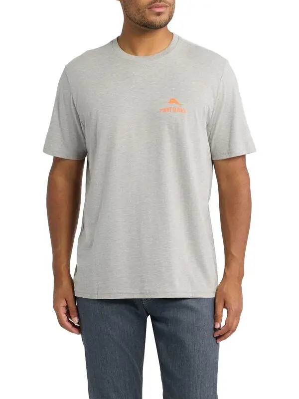 Tommy Bahama Griller Instinct Graphic T-shirt - Grey Heather