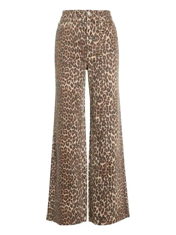DAZE Far Out High Waist Wide Leg Jeans - Cool Cat