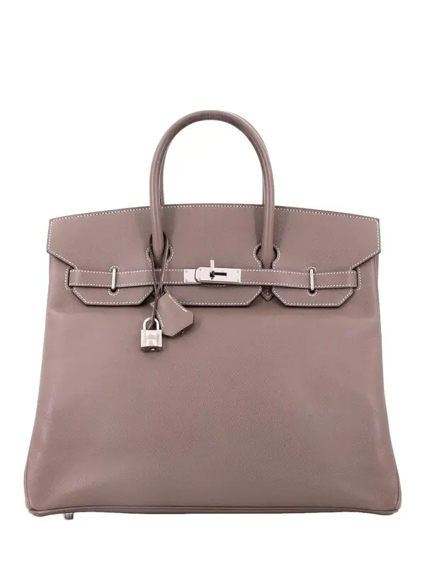 Hermès Hac Birkin Bag Epsom With Palladium Hardware 36 - Grey