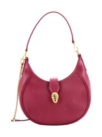 BVLGARI Serpenti Ellipse Crossbody Bag Leather Medium - Purple