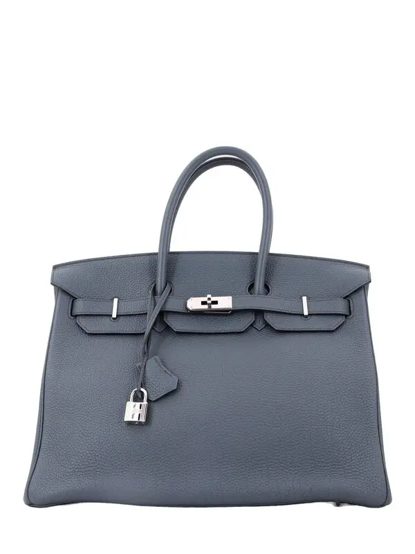 Hermès Birkin Handbag Togo With Palladium Hardware 35 - Blue