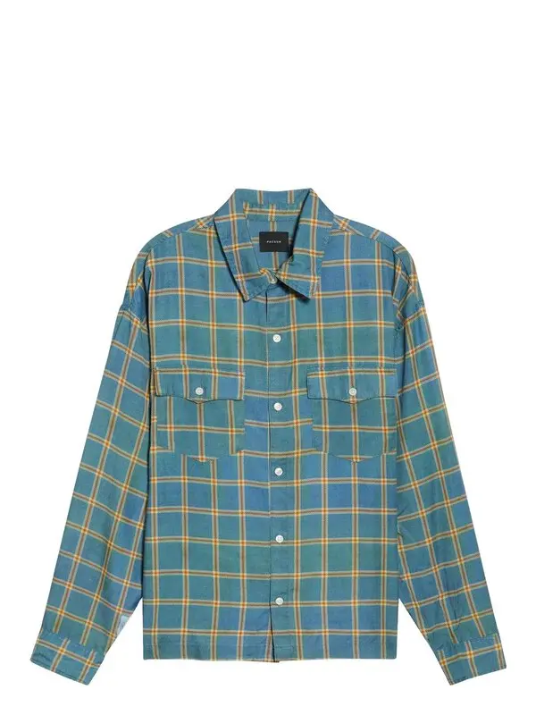 PACSUN Intel Plaid Flannel Button-up Shirt - Multi