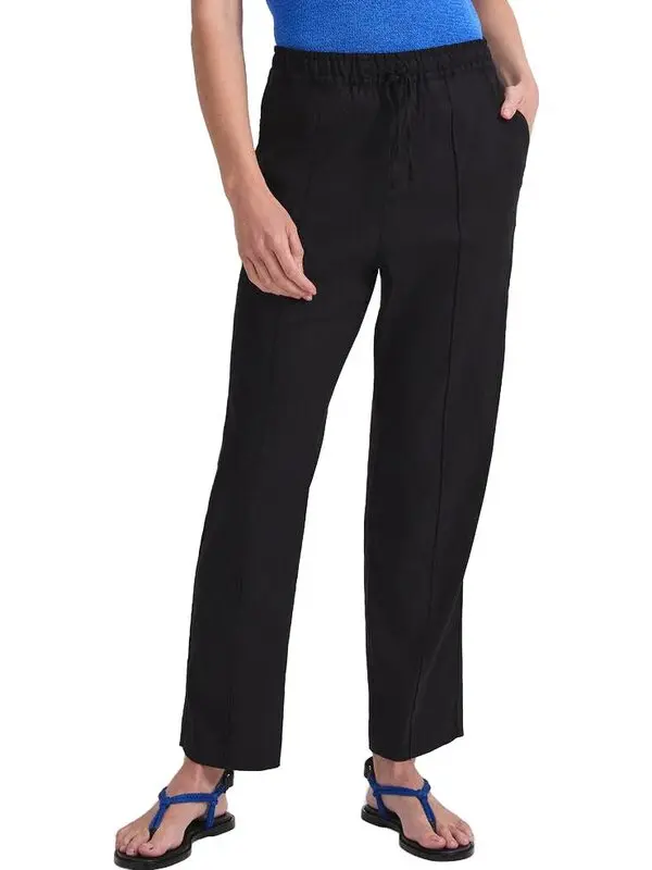 SPORTSCRAFT Rosa Tapered Linen Blend Trousers - Black