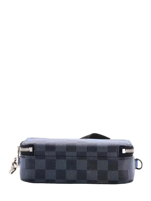 LOUIS VUITTON Alpha Wearable Wallet Limited Edition Damier Graphite Giant Crossbody Bag - Blue