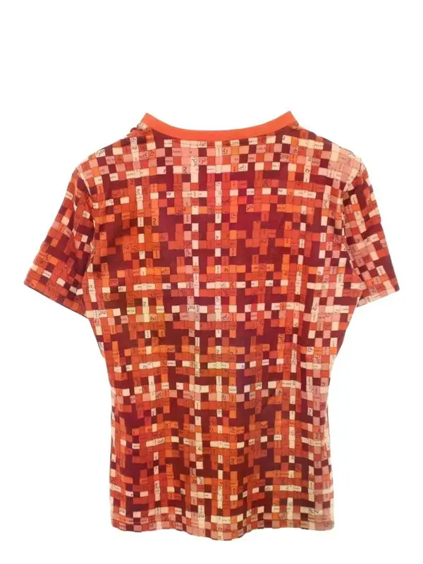 Hermès Bolduc Check T-shirt - Orange