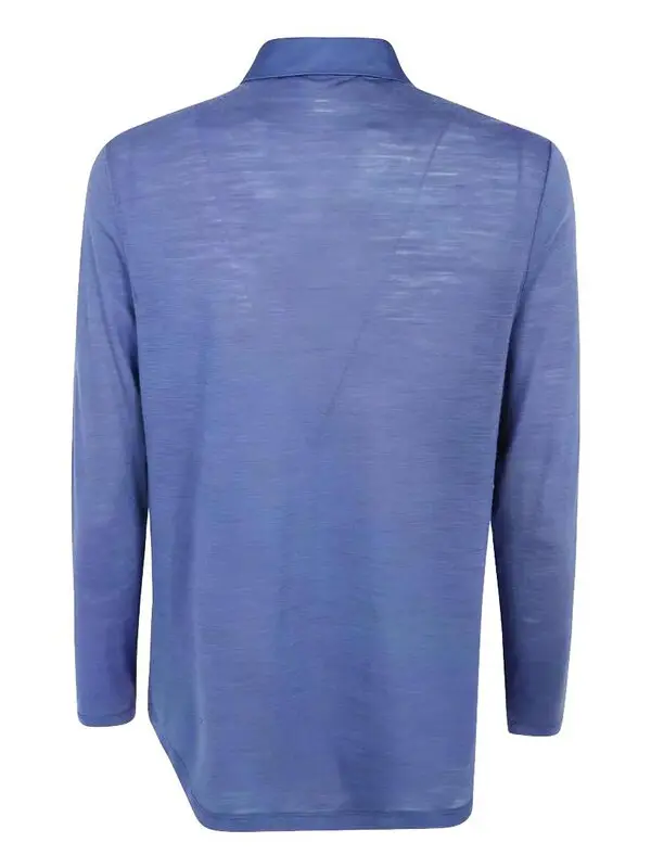 WHYCI Panelled Long-sleeve Shirt - Blue