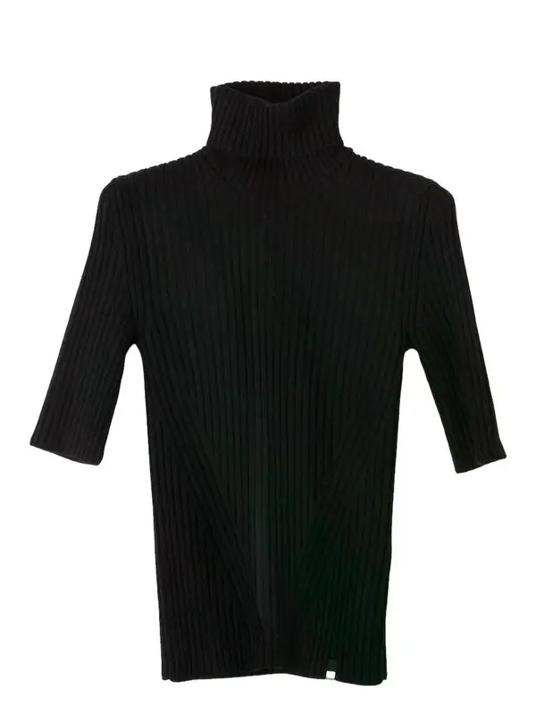 Herno Ribbed-knit Roll-neck Sweater - Black
