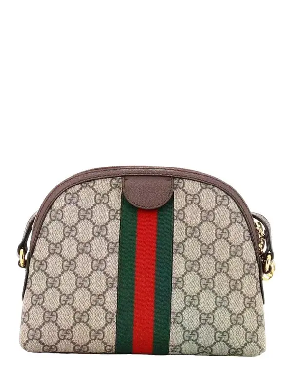 Gucci Ophidia Dome Gg Coated Canvas Small Shoulder Bag - Brown