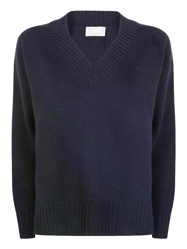 DRUMOHR V-neck Ribbed-trim Knit - Grey