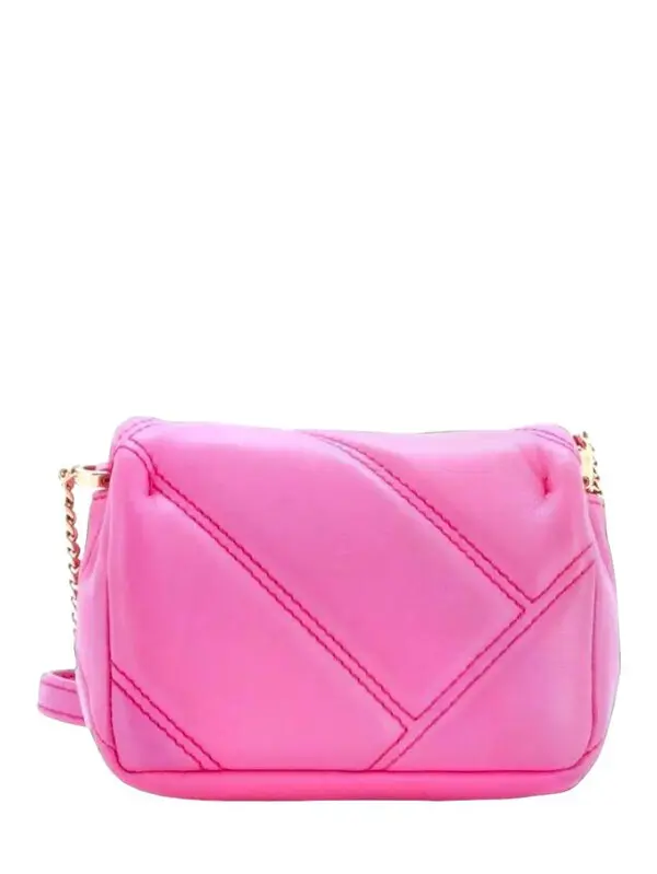 BVLGARI Serpenti Cabochon Diagonal Quilted Leather Micro Crossbody Bag - Pink