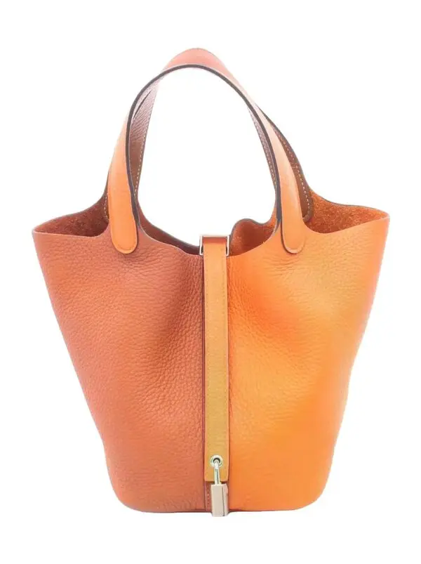 Hermès Picotin Lock Kazak Tote Bag - Orange
