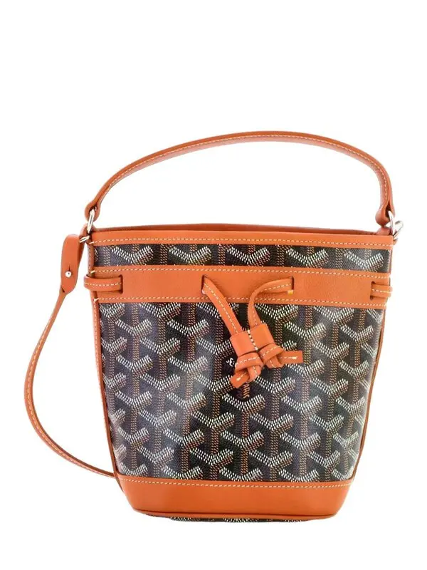 Goyard Coated Canvas Petit Flot Mini Bucket Bag - Brown