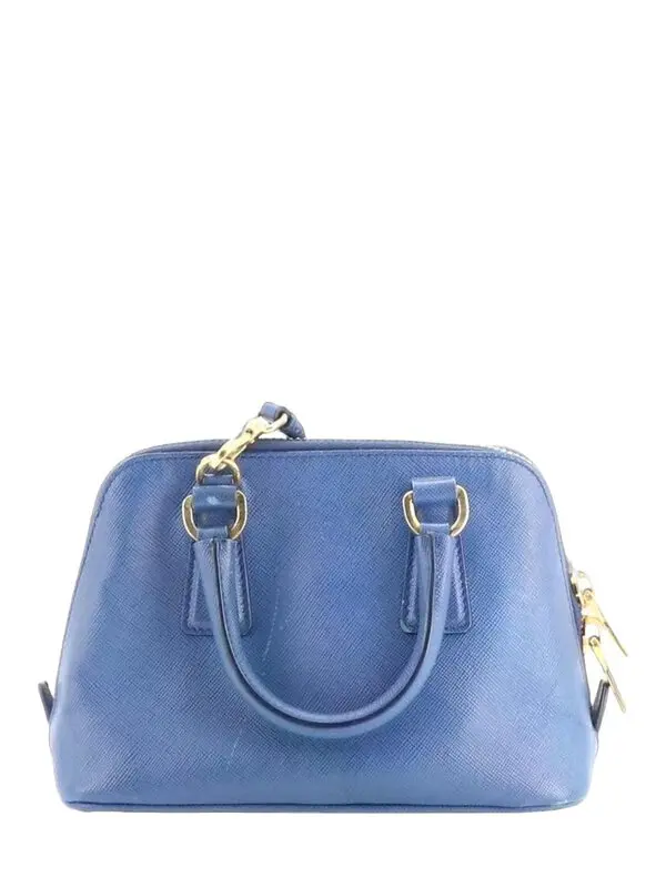 Prada Promenade Bag Saffiano Leather Mini Cross Body Bag - Blue