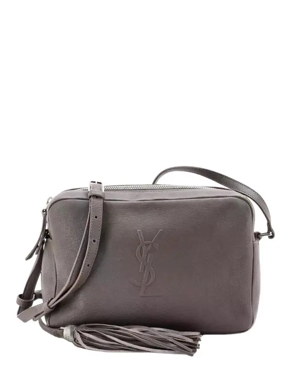 Saint Laurent Lou Camera Bag Leather Small Crossbody Bag - Grey