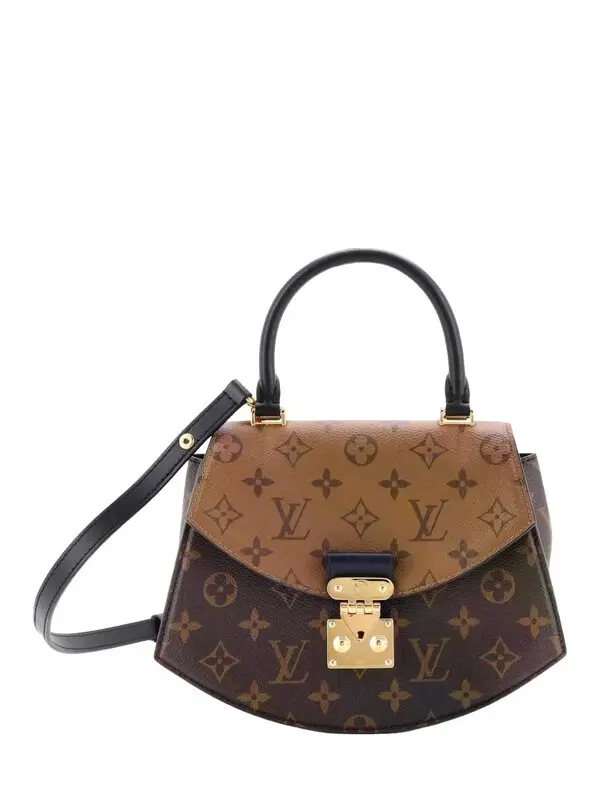 LOUIS VUITTON Reverse Monogram Canvas Tilsitt Top Handle Cross Body Bag - Brown