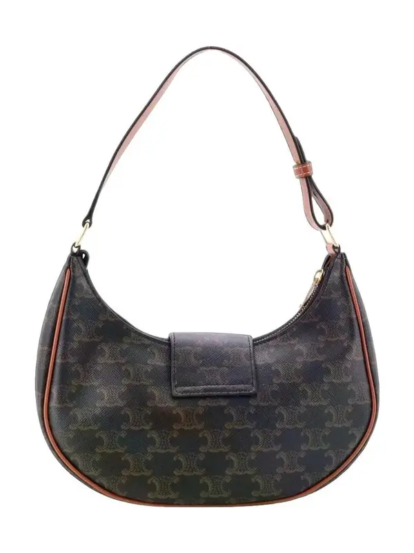Celine Ava Triomphe Bag Triomphe Coated Canvas Shoulder Bag - Brown