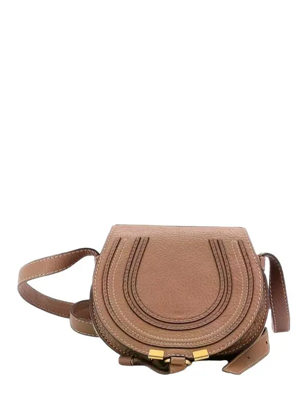 Chloé Marcie Leather Small Crossbody Bag - Brown