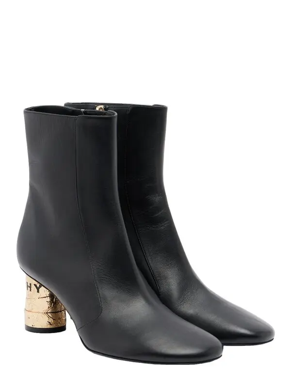 Givenchy Tape Leather Ankle Boots - Black