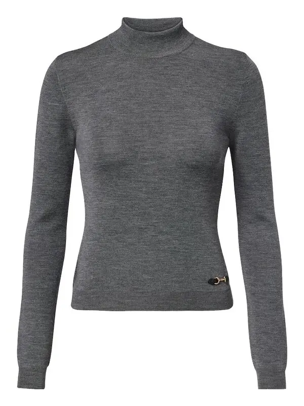 Gucci Horsebit Wool Sweater - Grey