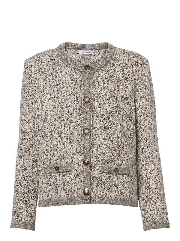 Veronica Beard Rexton Knitted Cotton-blend Cardigan - Multicoloured
