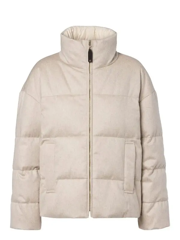 Max Mara Reversible Cashmere Down Jacket - Beige