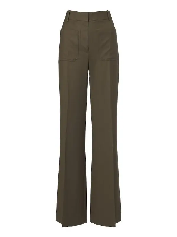 Victoria Beckham Alina Wide-leg Pants - Green