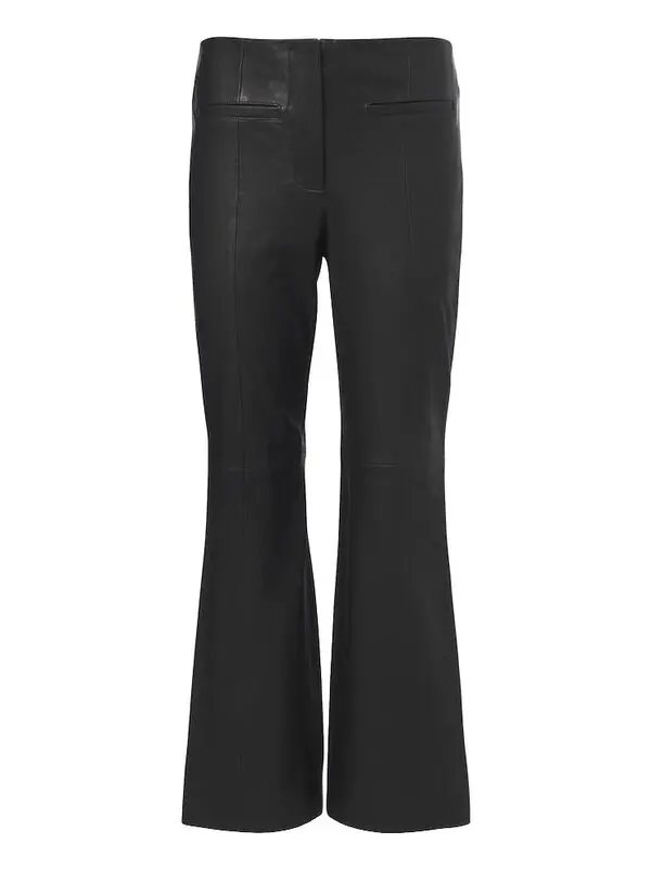 Proenza Schouler White Label Isadora Leather Flared Pants - Black