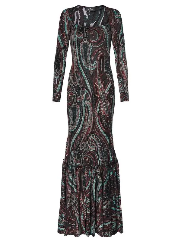 Etro Paisley Embroidered Gown - Multicoloured
