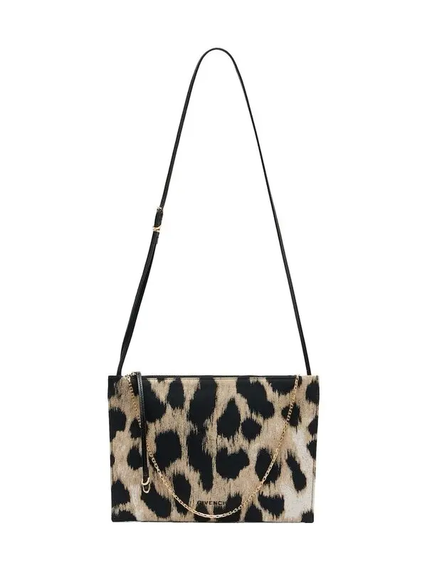 Givenchy Voyou Leopard-print Canvas Pouch - Beige