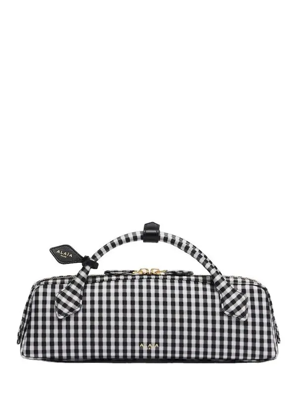 Alaïa Gingham Top-handle Bag - Black