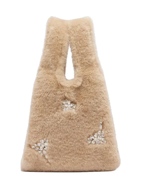 Simone Rocha Mini Embellished Shopper - Beige