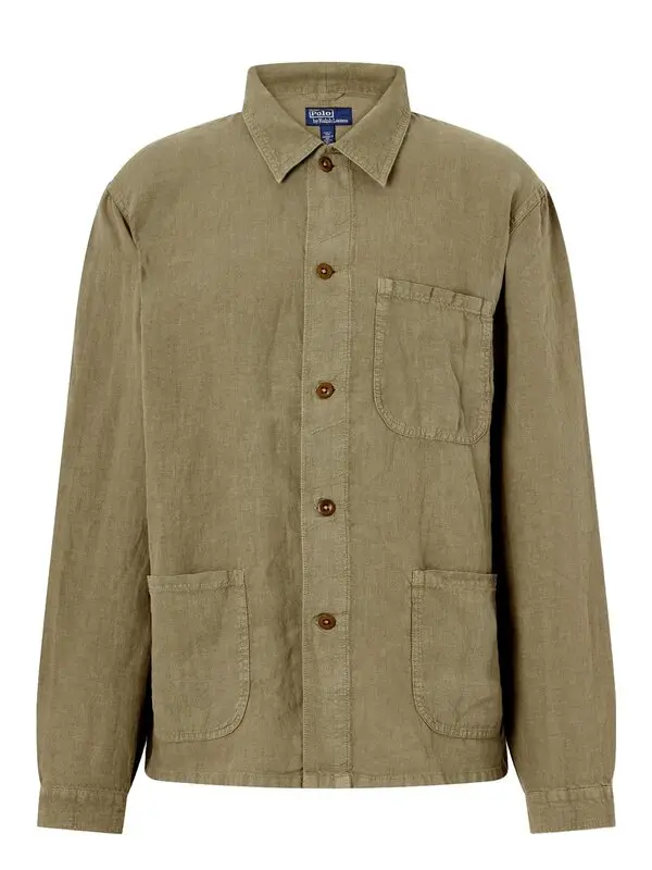 Polo Ralph Lauren Textured Linen Field Jacket - Green