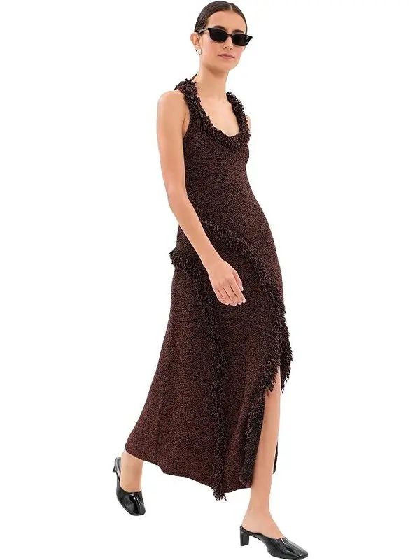 Proenza Schouler Nilo Textured Jacquard Dress - Black/copper